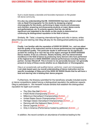 Wk Sample - redacted O-1B 2nd RFE Response 10.22.16