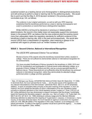 Wk Sample - redacted O-1B 2nd RFE Response 10.22.16