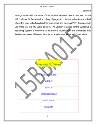 HISTORY OF MICROSOFT MS-WORD | DOCX