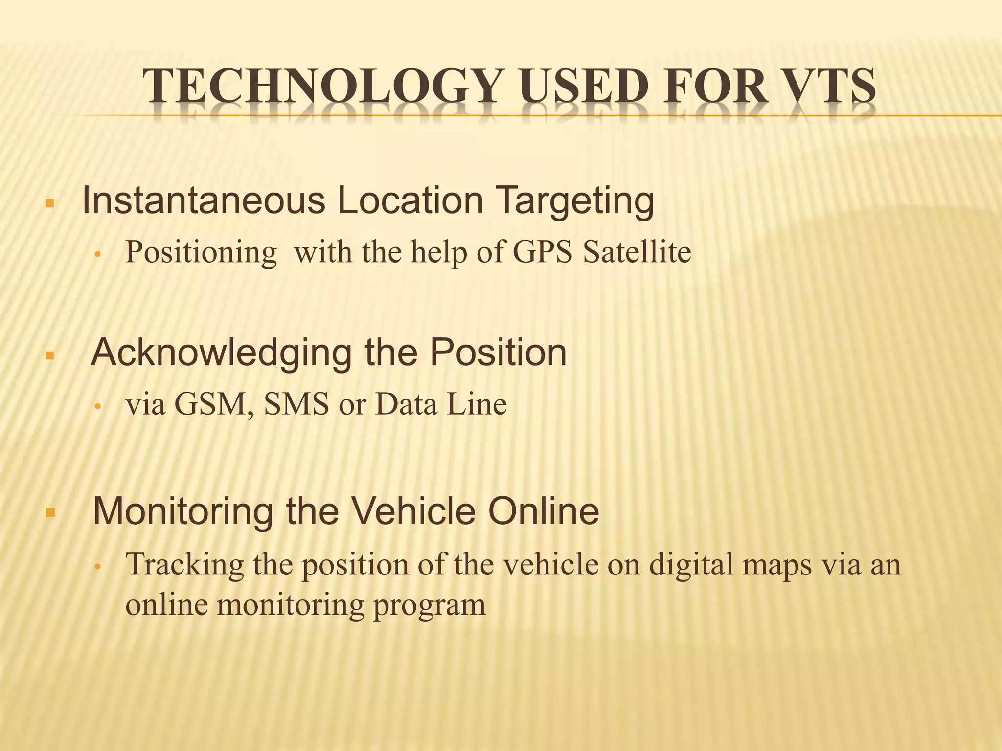 VEHICLE TRACKING SYSTEM | PPTX