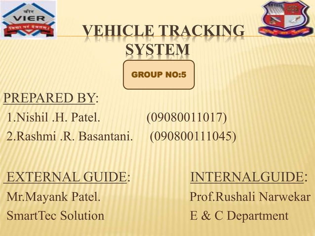 VEHICLE TRACKING SYSTEM | PPTX