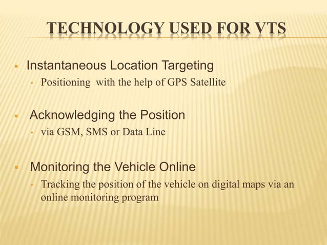 VEHICLE TRACKING SYSTEM | PPTX