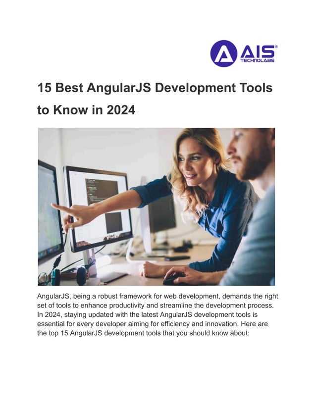 15 Best AngularJS Development Tools to Know in 2024 | PDF
