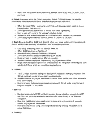 Exploring The Top CI/CD Tools for DevOps | PDF