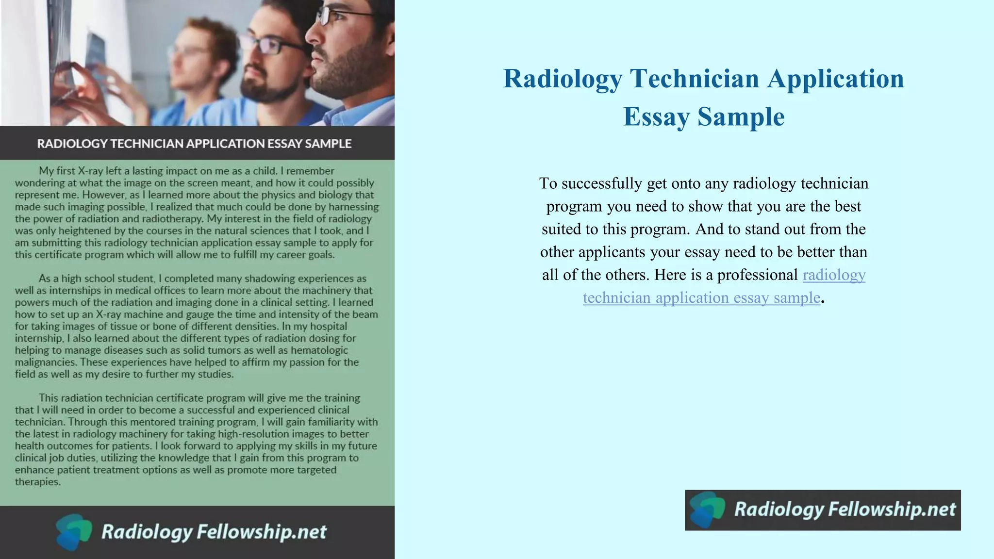 15 Best Radiology Program Application Documents Samples | PPTX