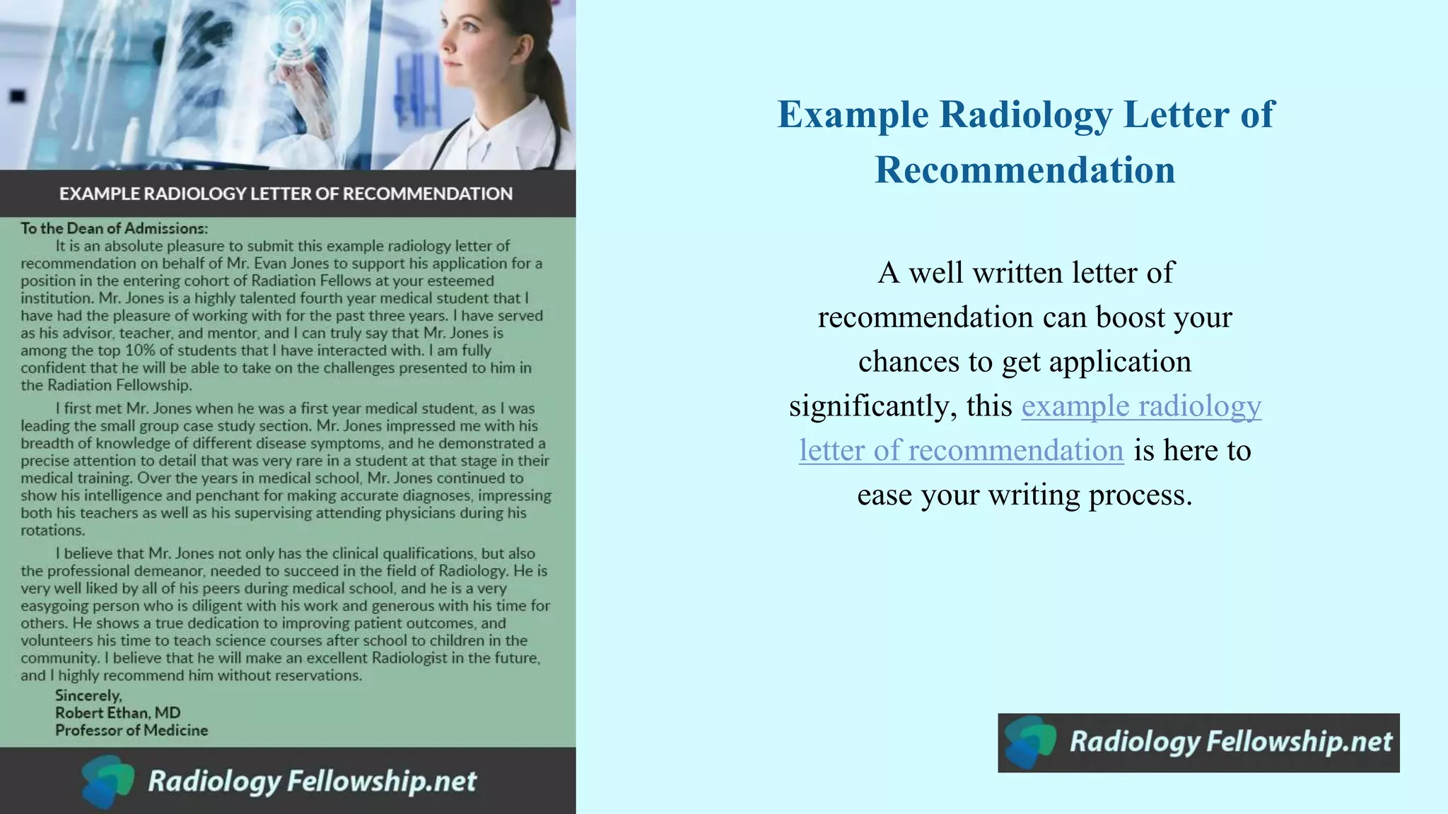 15 Best Radiology Program Application Documents Samples | PPTX