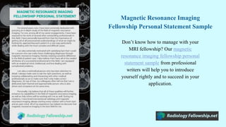 15 Best Radiology Program Application Documents Samples | PPTX