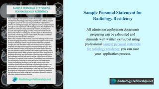 15 Best Radiology Program Application Documents Samples | PPTX