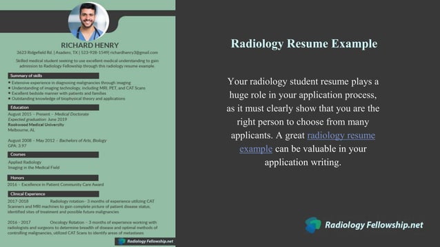 15 Best Radiology Program Application Documents Samples | PPT