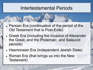 Biblical Theology--- Between the Testaments | PPT