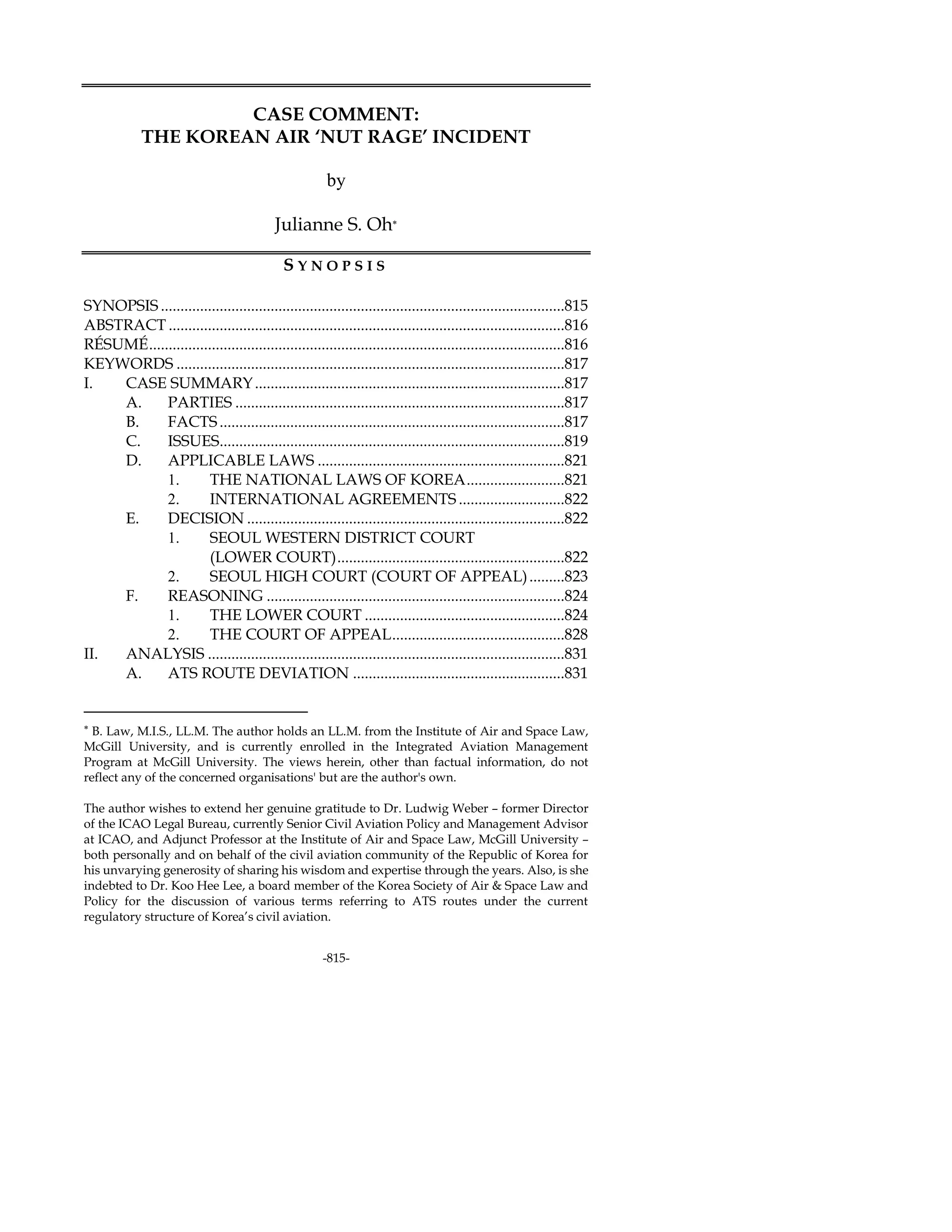 The KAL 'Nut Rage' Incident_Julianne Oh.Annals 2015 | PDF