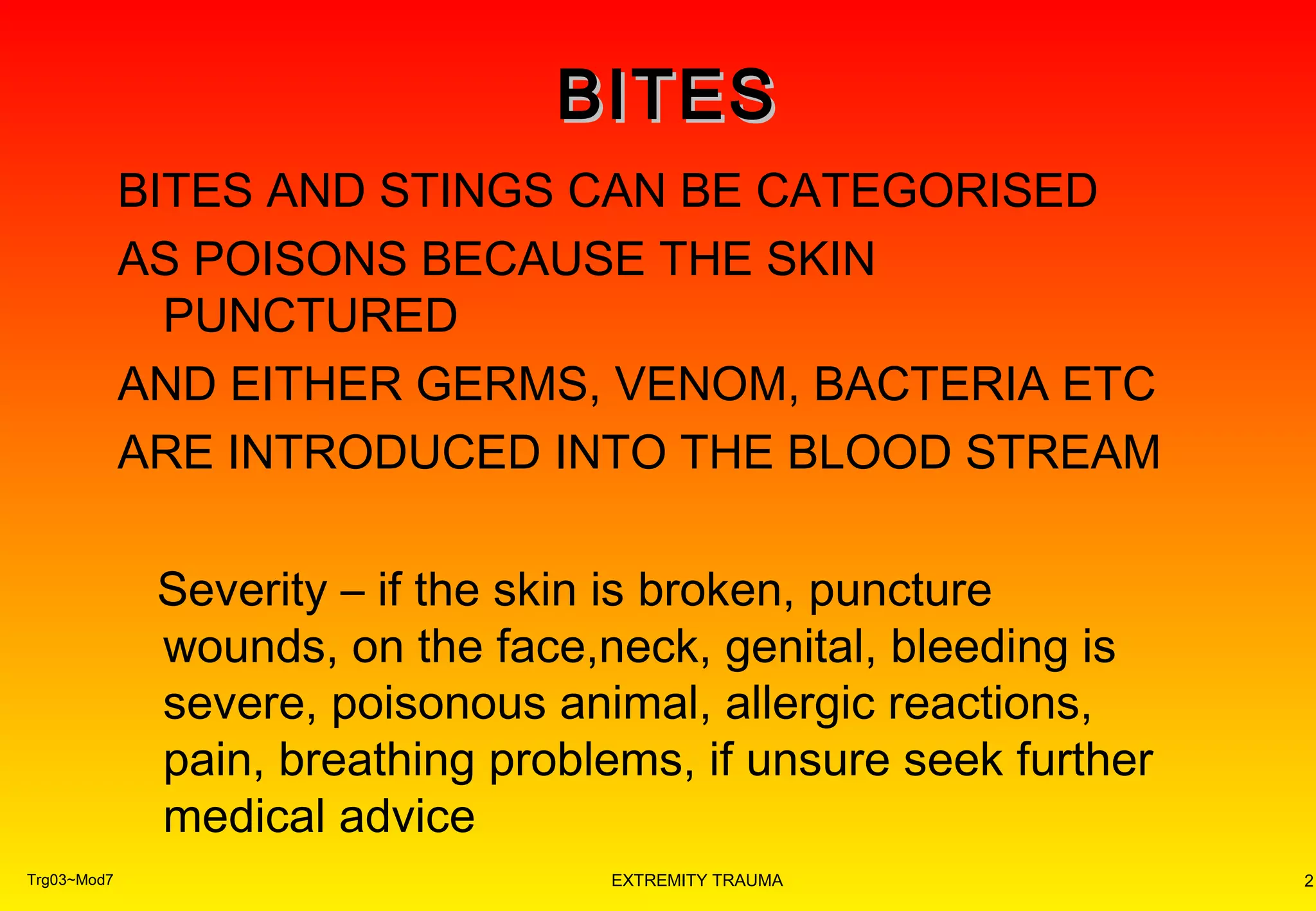 Bites and stings | PPT