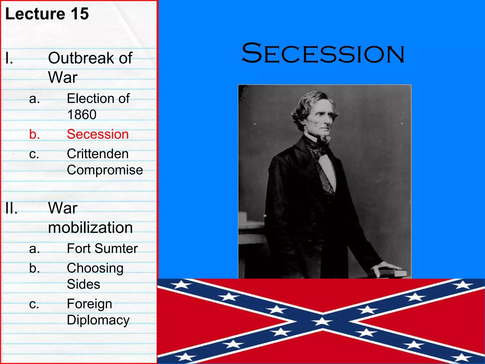 lecture 15 outbreak of war | PPT