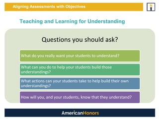 Bloom’s 101: Aligning Assignments and Assessments to the Taxonomy ...