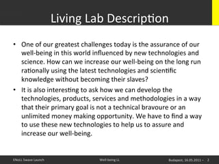 Well-being Living Lab Nagykovacsi Presentation | PPT