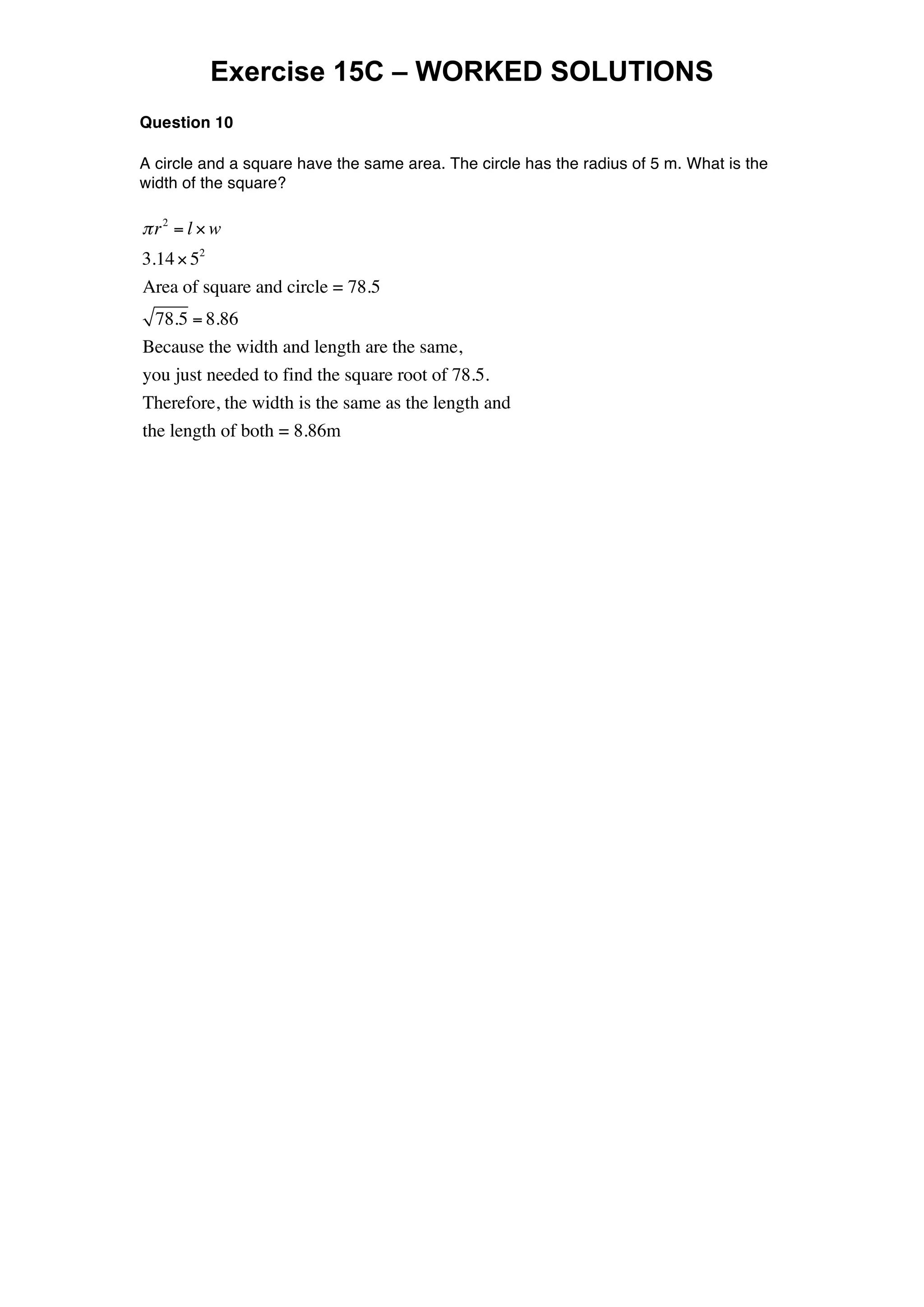 15C Worked Solutions | PDF