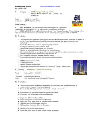 Julius Sanorjo CV Rev B | PDF