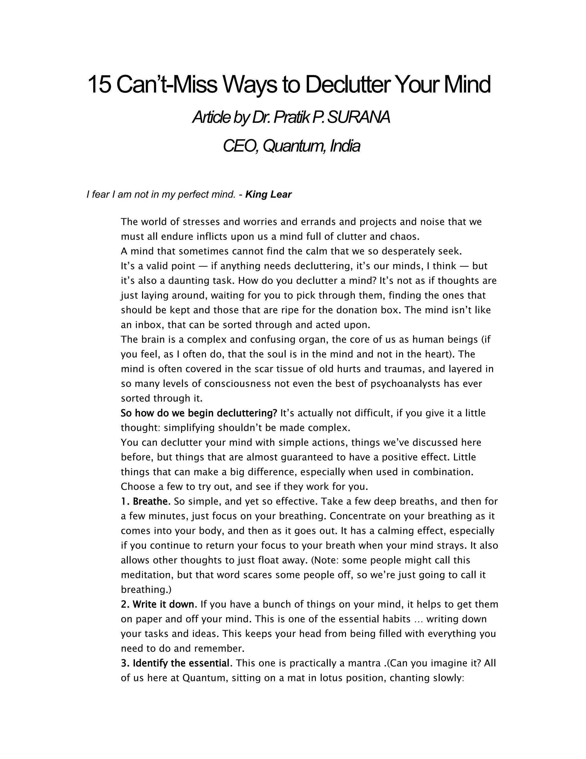 15 Can't miss ways of decluttering your mind.pdf