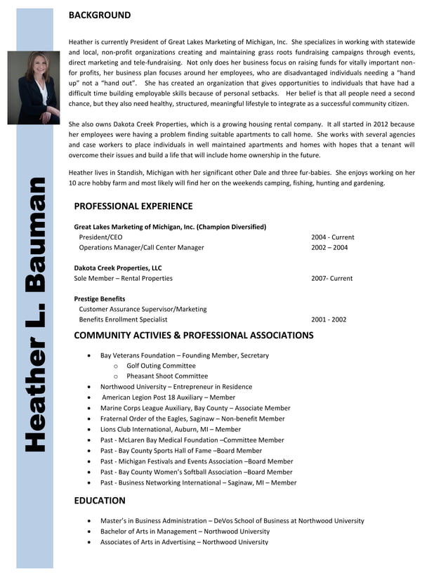 Heather Bauman One Page Resume | PDF