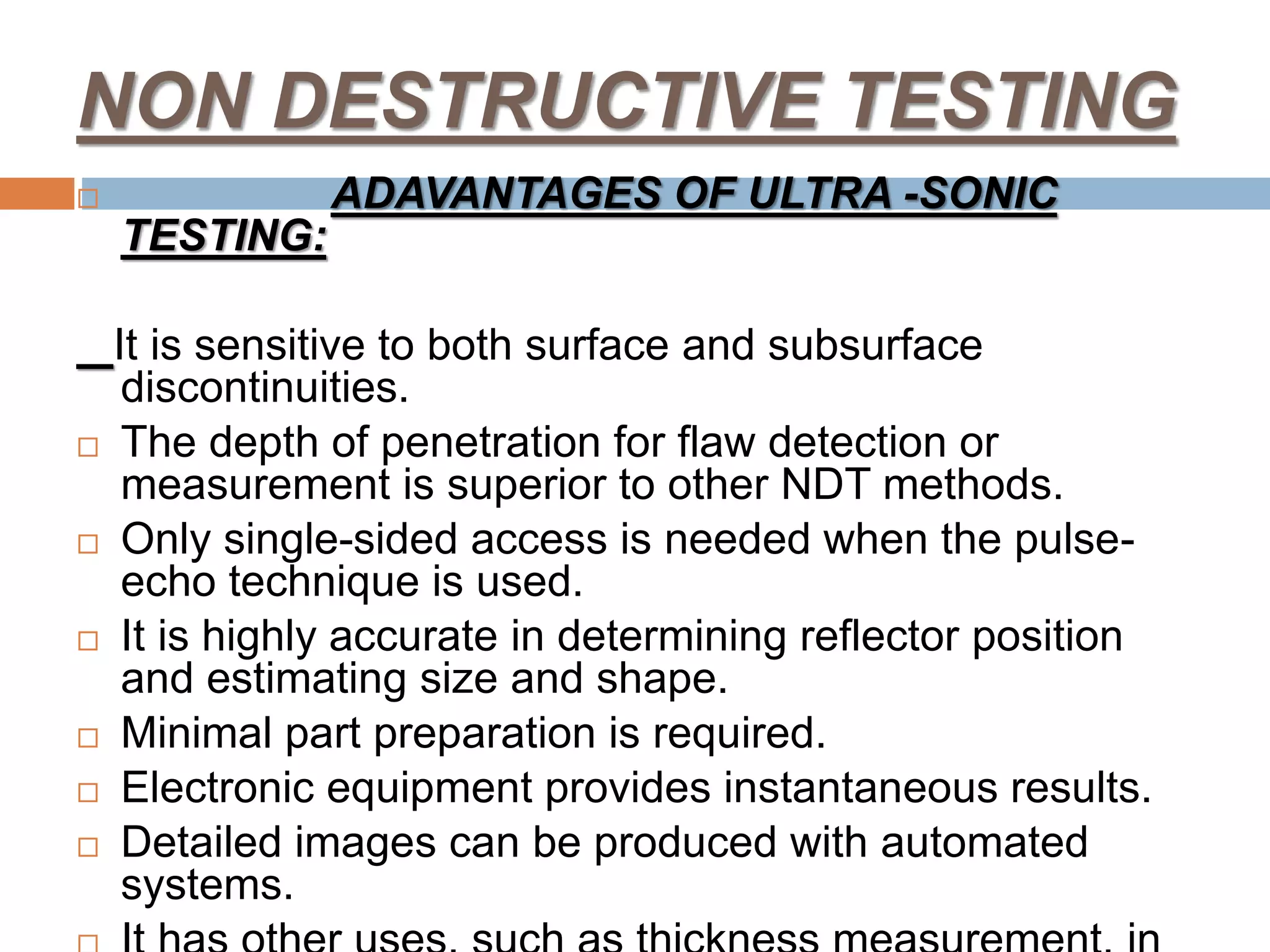 NON-DESTRUCTIVE TESTING | PPTX