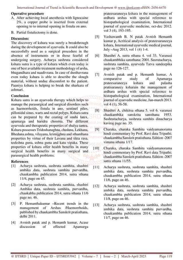 Clinical Utility of Kshara in Shalyatantra | PDF