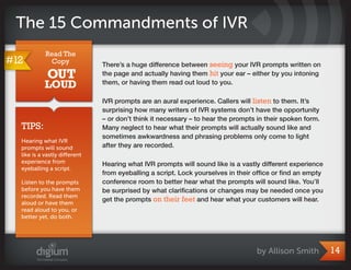 The 15 Commandments of IVR | PDF
