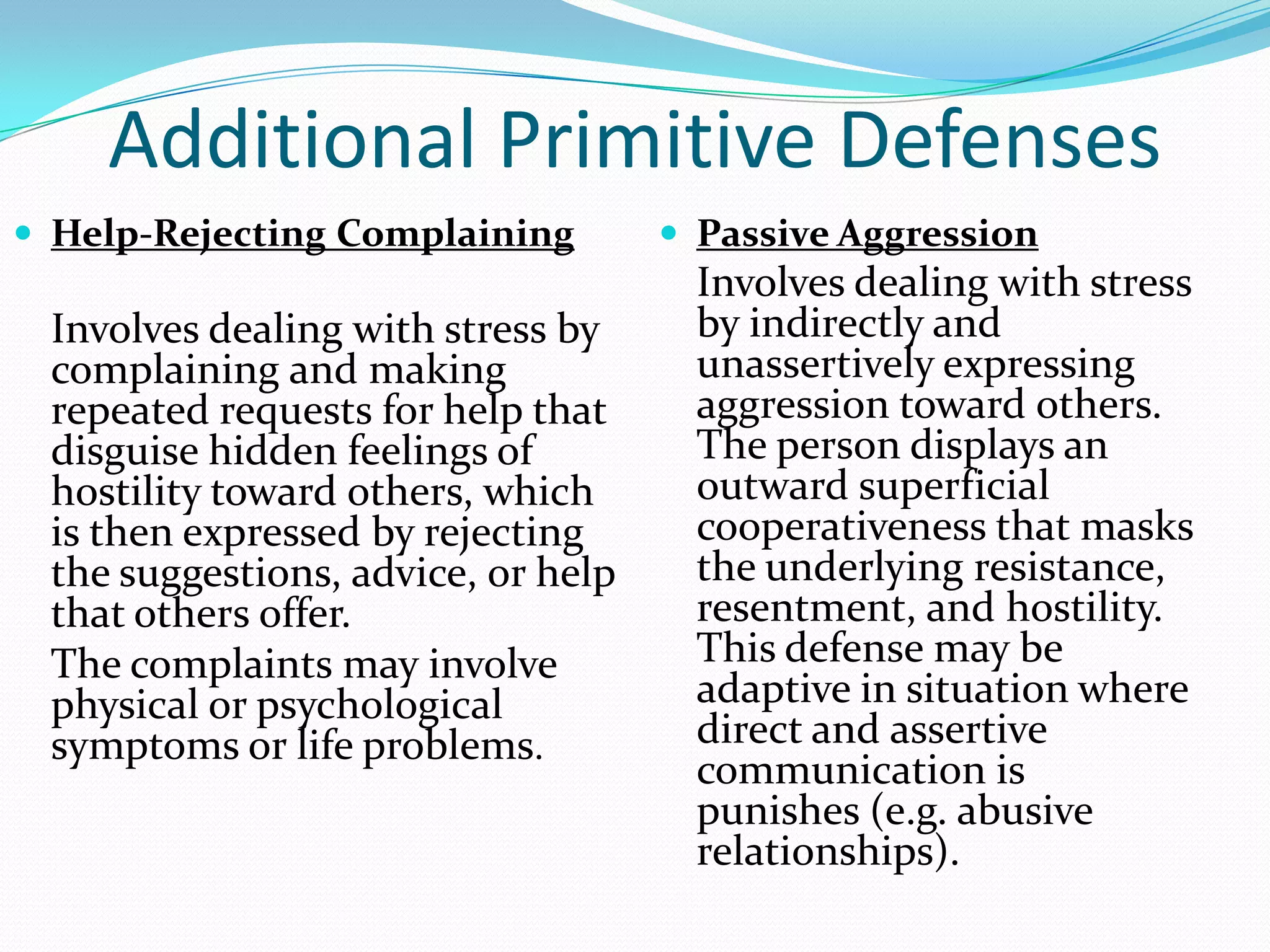 15 common defense mechanisms | PPT