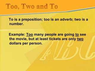 15 Commonly Misused Words | PPTX