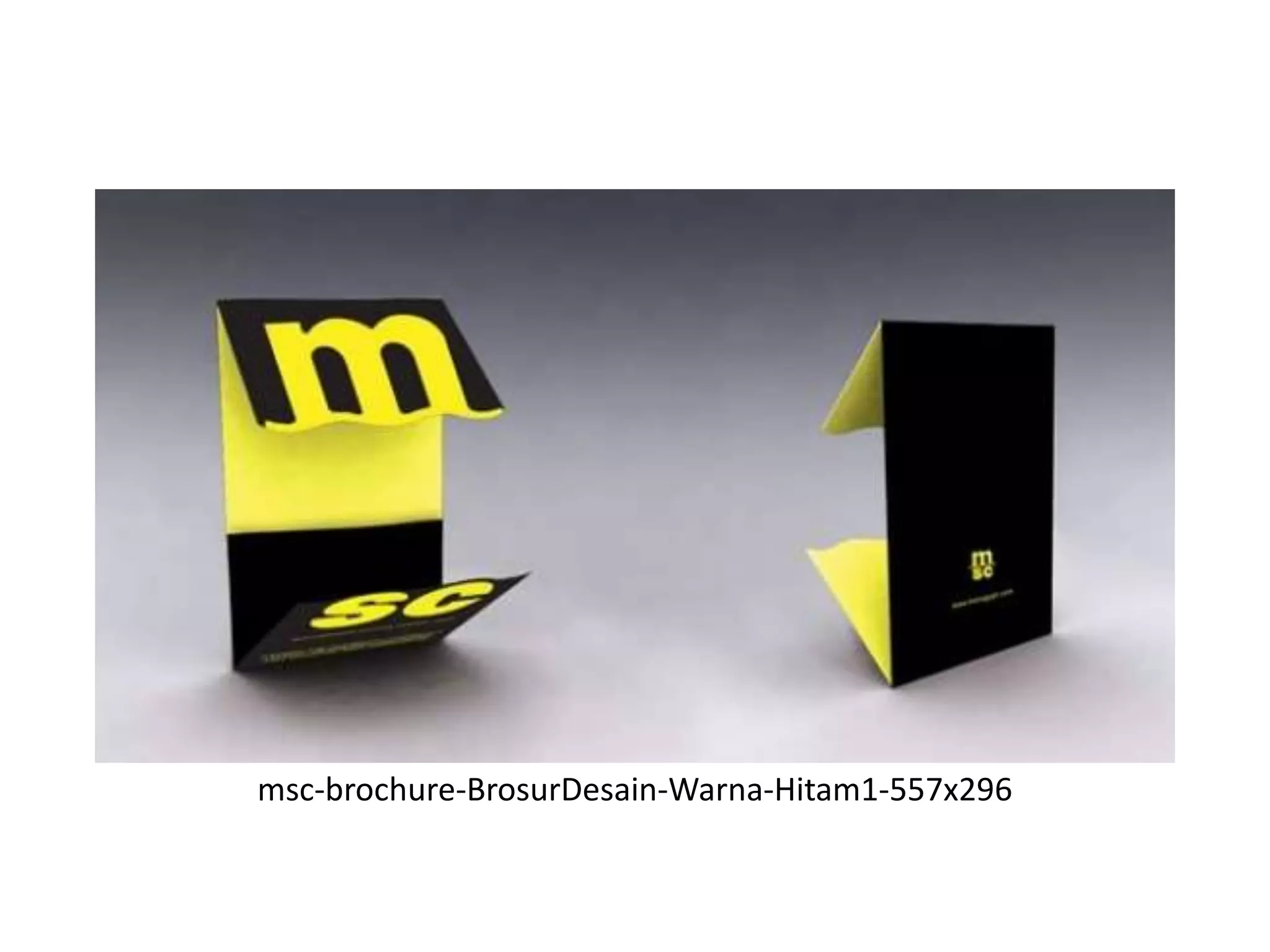 15 contoh brosur dengan desain dominasi warna hitam | PPTX