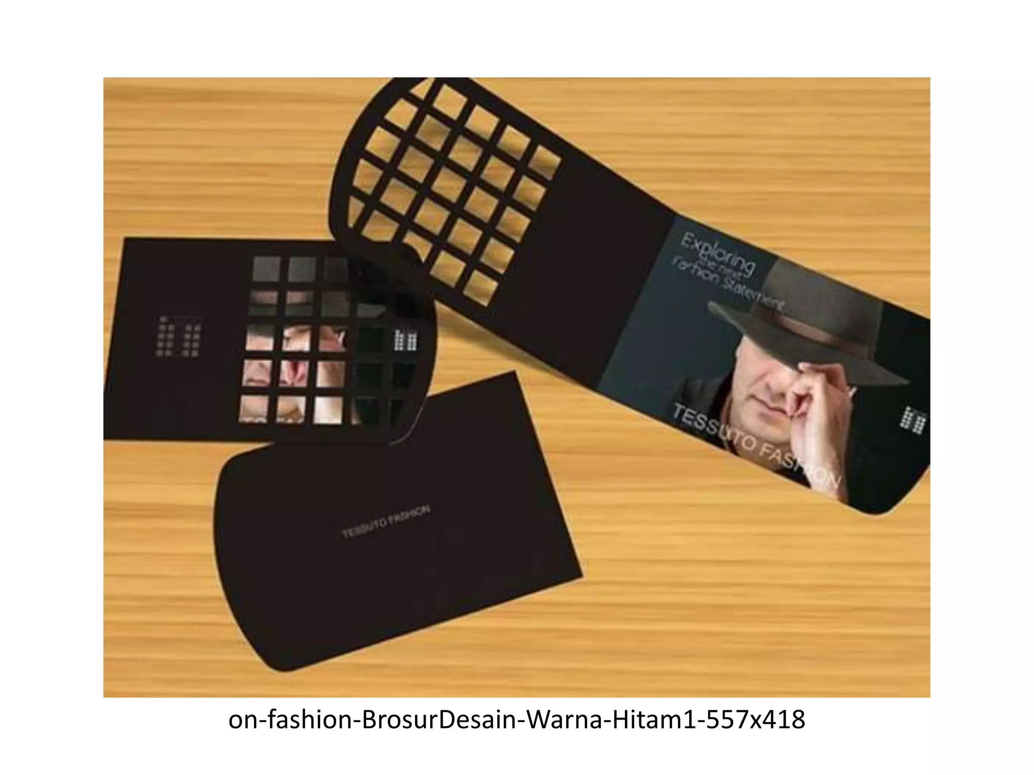 15 contoh brosur dengan desain dominasi warna hitam | PPTX