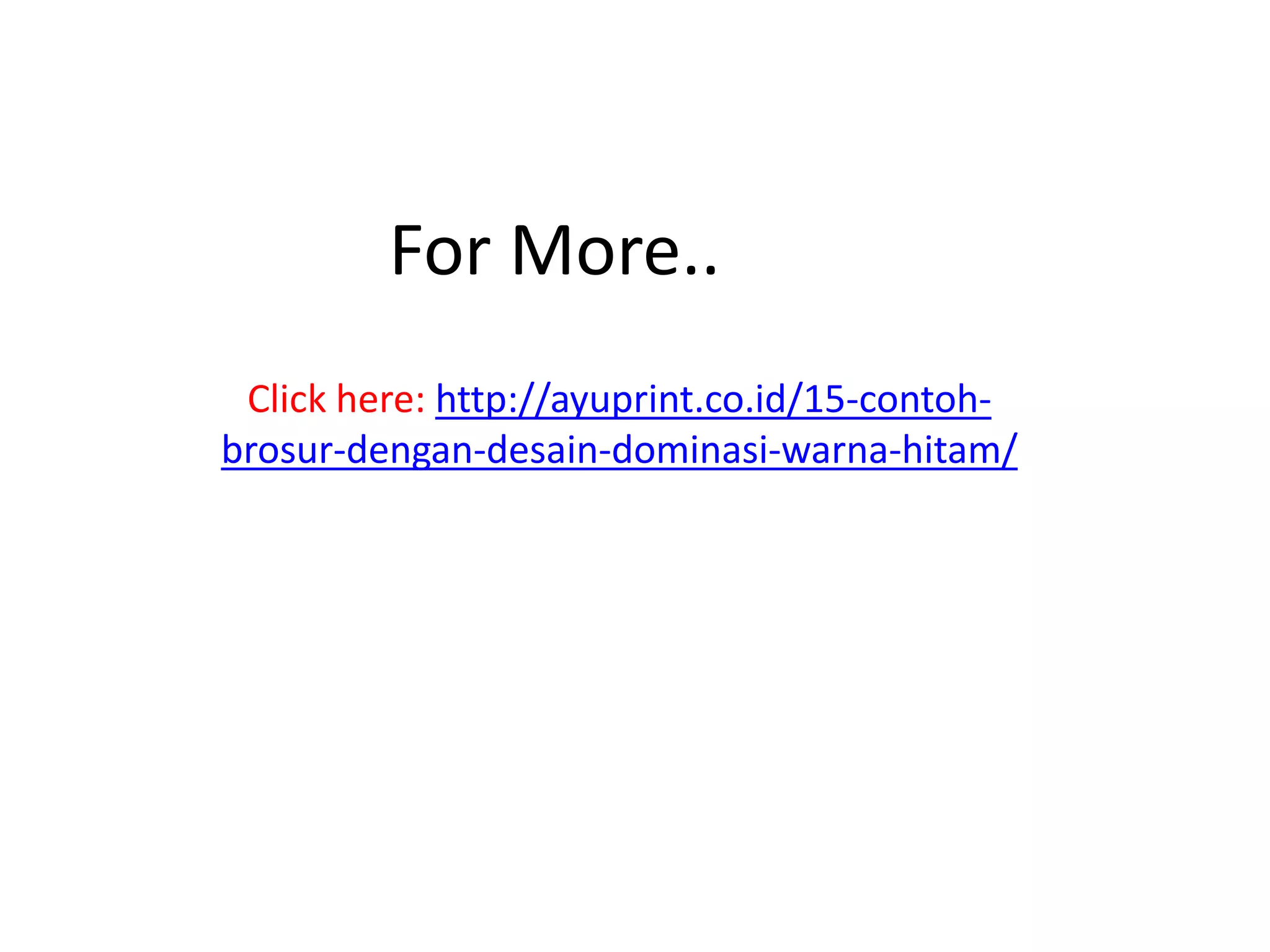 15 contoh brosur dengan desain dominasi warna hitam | PPTX