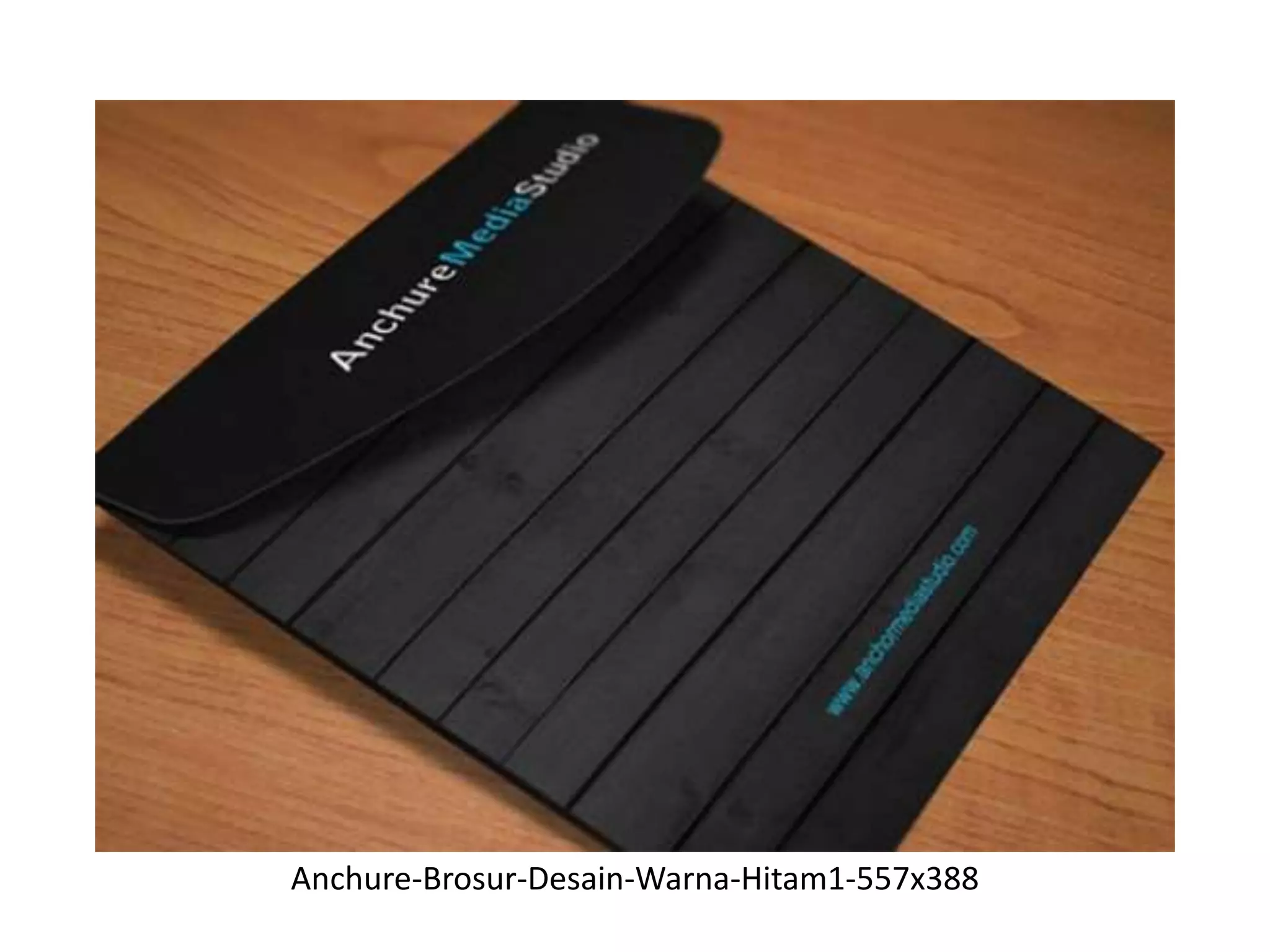 15 contoh brosur dengan desain dominasi warna hitam | PPTX