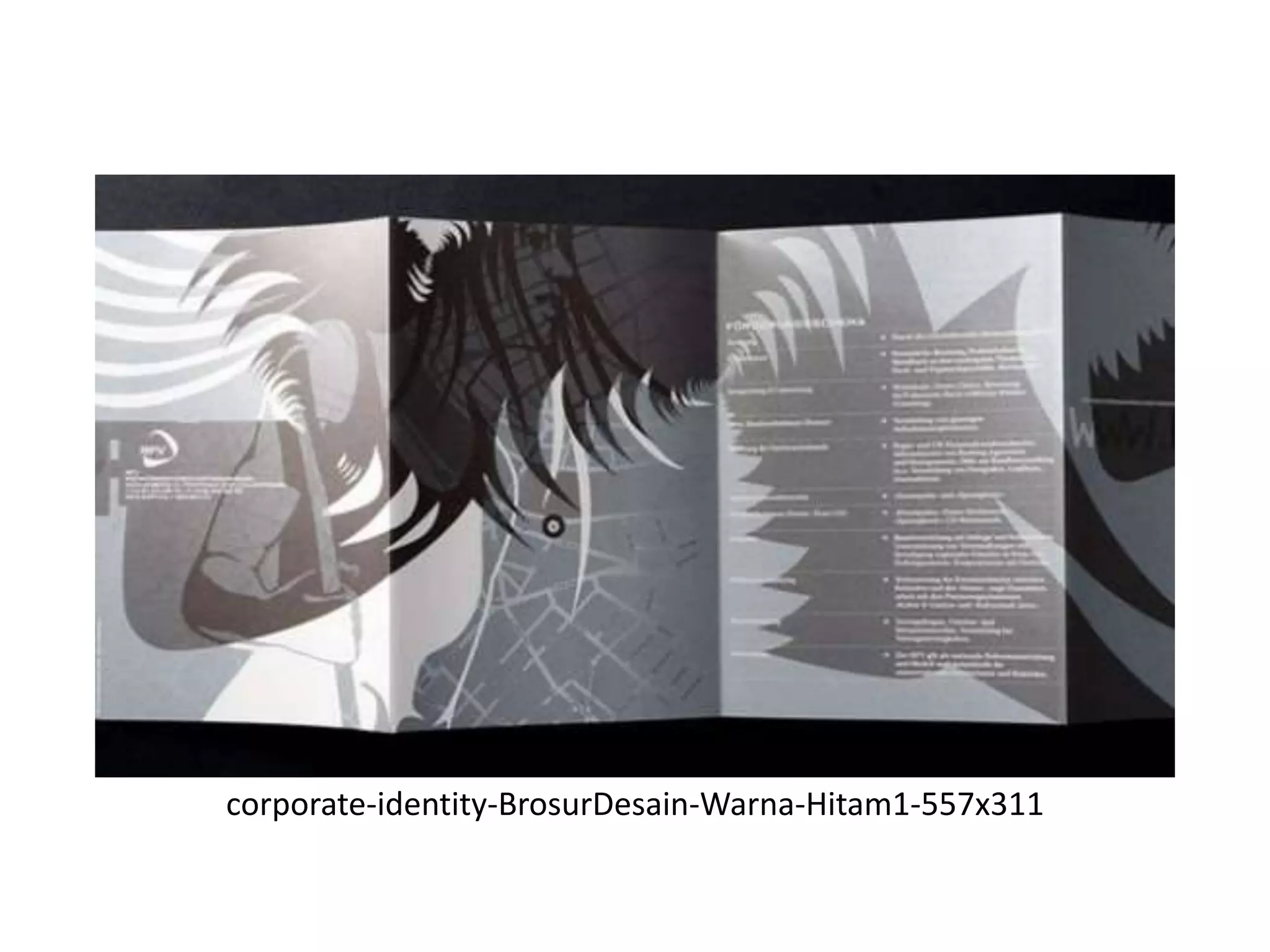 15 contoh brosur dengan desain dominasi warna hitam | PPTX