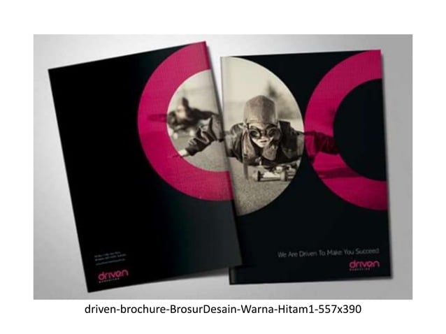 15 contoh brosur dengan desain dominasi warna hitam | PPTX