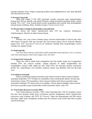 15 contoh rekayasa genetika | DOCX