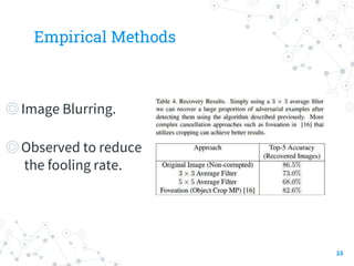 Adversarial machine learning | PPTX | Technology & Computing