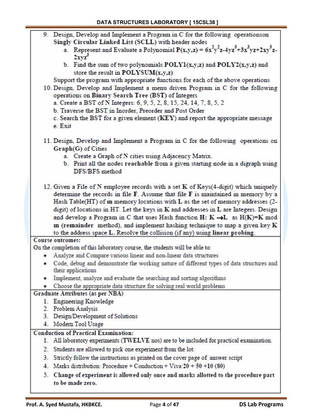 Data Structures Lab Manual