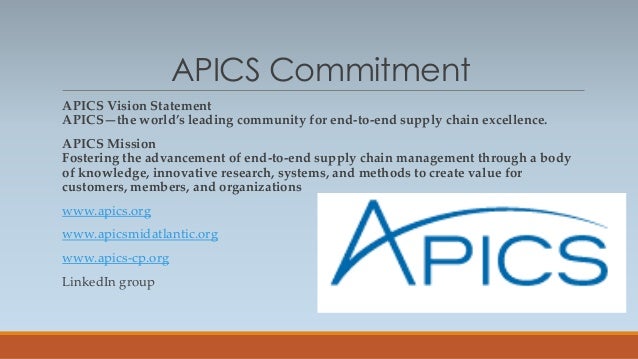 APICS PDM - Customer Service and the Supply Chain