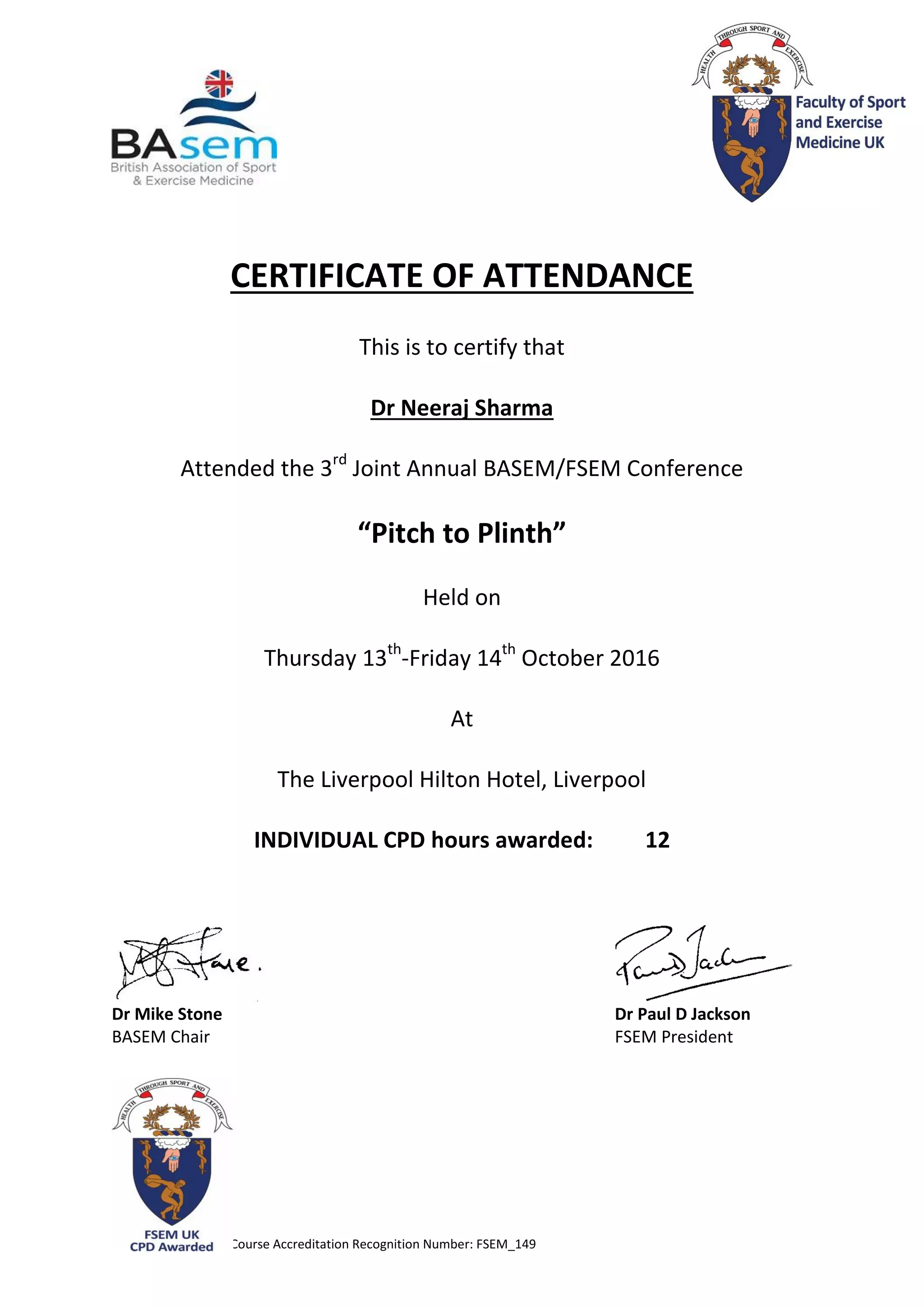 Liverpool BASEM CPD 2016 | PDF