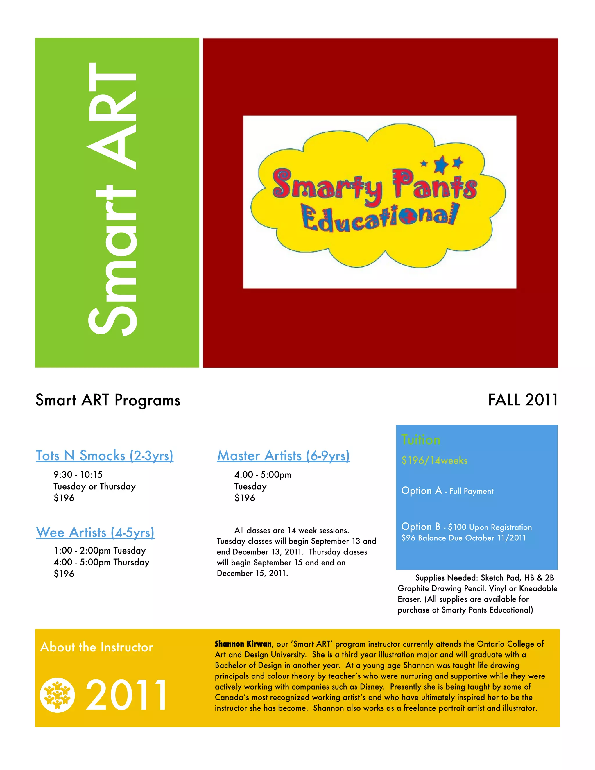 Smarty Pants Flyer 2011 | PDF