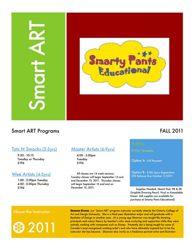 Smarty Pants Flyer 2011 | PDF