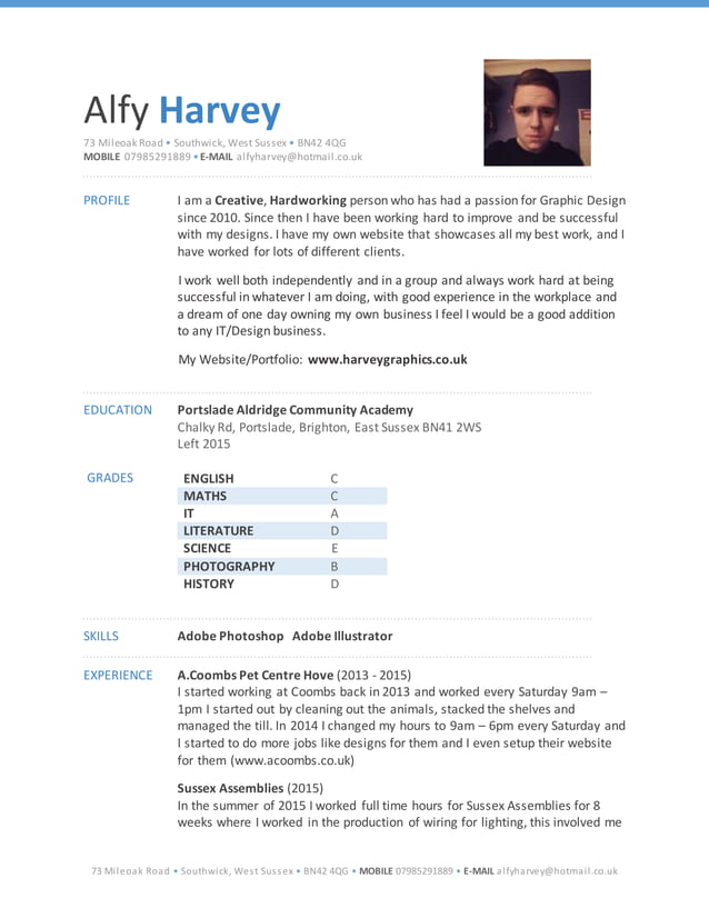 Alfy Harvey CV | DOCX