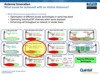Quintel - David Barker CTO Base Station Antenna Evolution and Revolution | PPT | Free Download