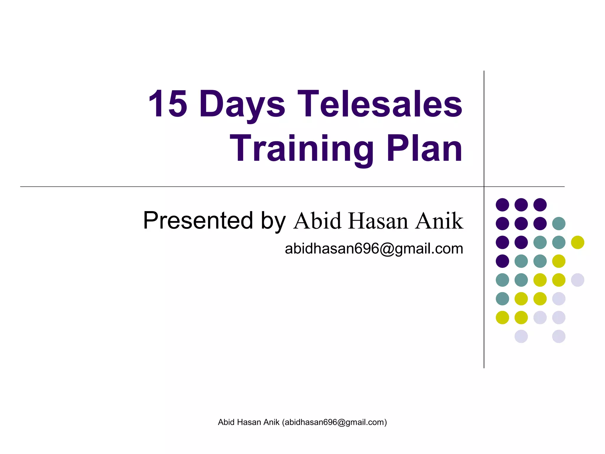 15 Days Telesales Training | PDF
