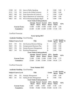STUDENT INFORMATION MSU | PDF
