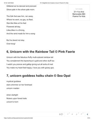 15+ Delightful And Creative Unicorn Poems For Kids.pdf