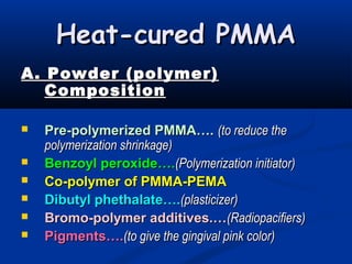 denture base materials dental material | PPT