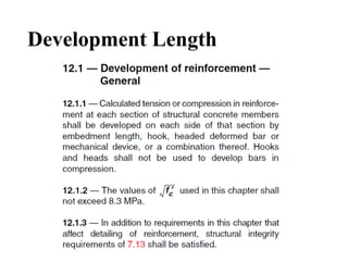 15 Development Length Lecture reinforced concrete.pptx