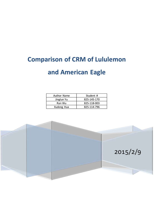 CRM Comparison of Lululemon and American Eagle | PDF
