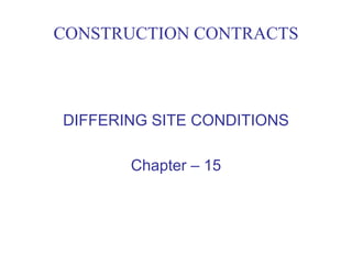 Differing Site conditions in a typical en | PDF